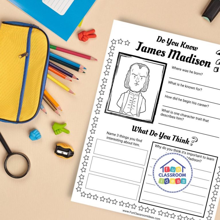 Free James Madison Worksheet - Level-Up Your Worksheets