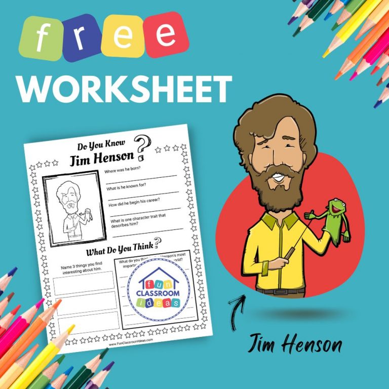 Free Jim Henson Worksheet - Level-Up Your Worksheets