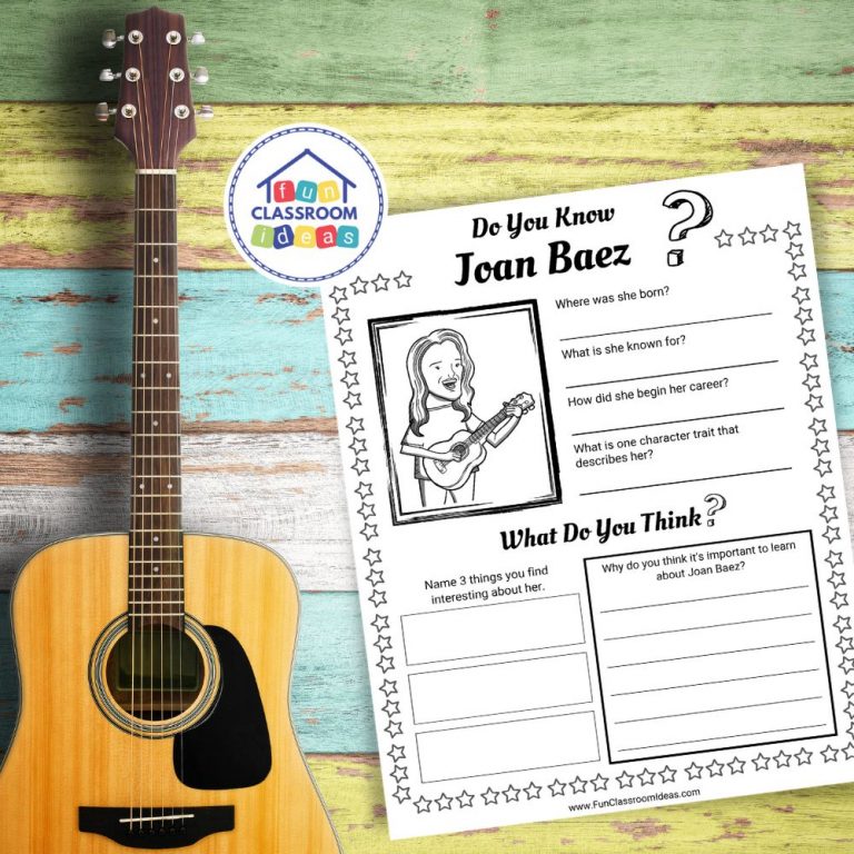 Free Joan Baez Worksheet - Level-Up Your Worksheets