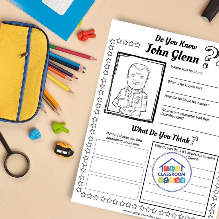 Free John Glenn Worksheet - Level-Up Your Worksheets