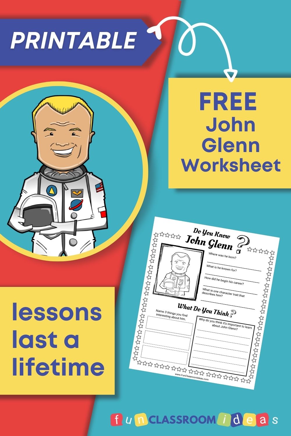 Free John Glenn Worksheet - Level-Up Your Worksheets