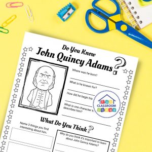 Free John Quincy Adams Worksheet - Level-Up Your Worksheets