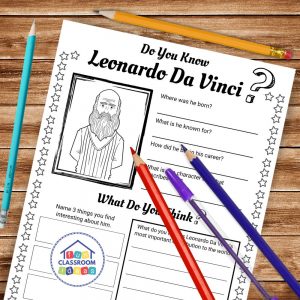 Free Leonardo Da Vinci Worksheet - Level-Up Your Worksheets