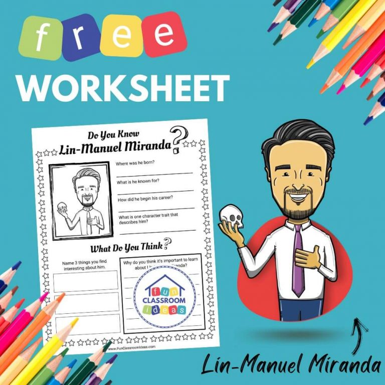 Free Lin-Manuel Miranda Worksheet - A PDF To Level-Up Your Worksheets