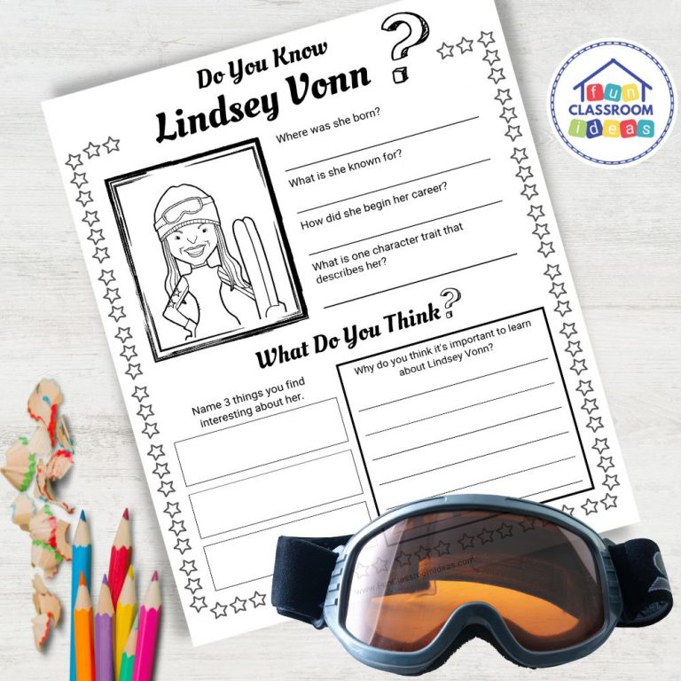 Free Lindsey Vonn Worksheet - Level-Up Your Worksheets