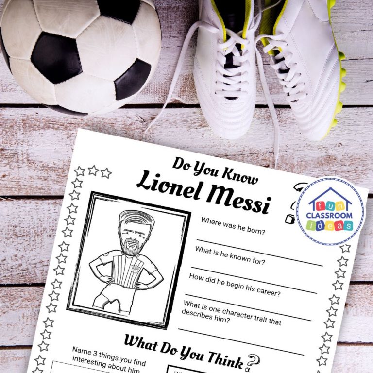 Free Lionel Messi Worksheet - Level-Up Your Worksheets