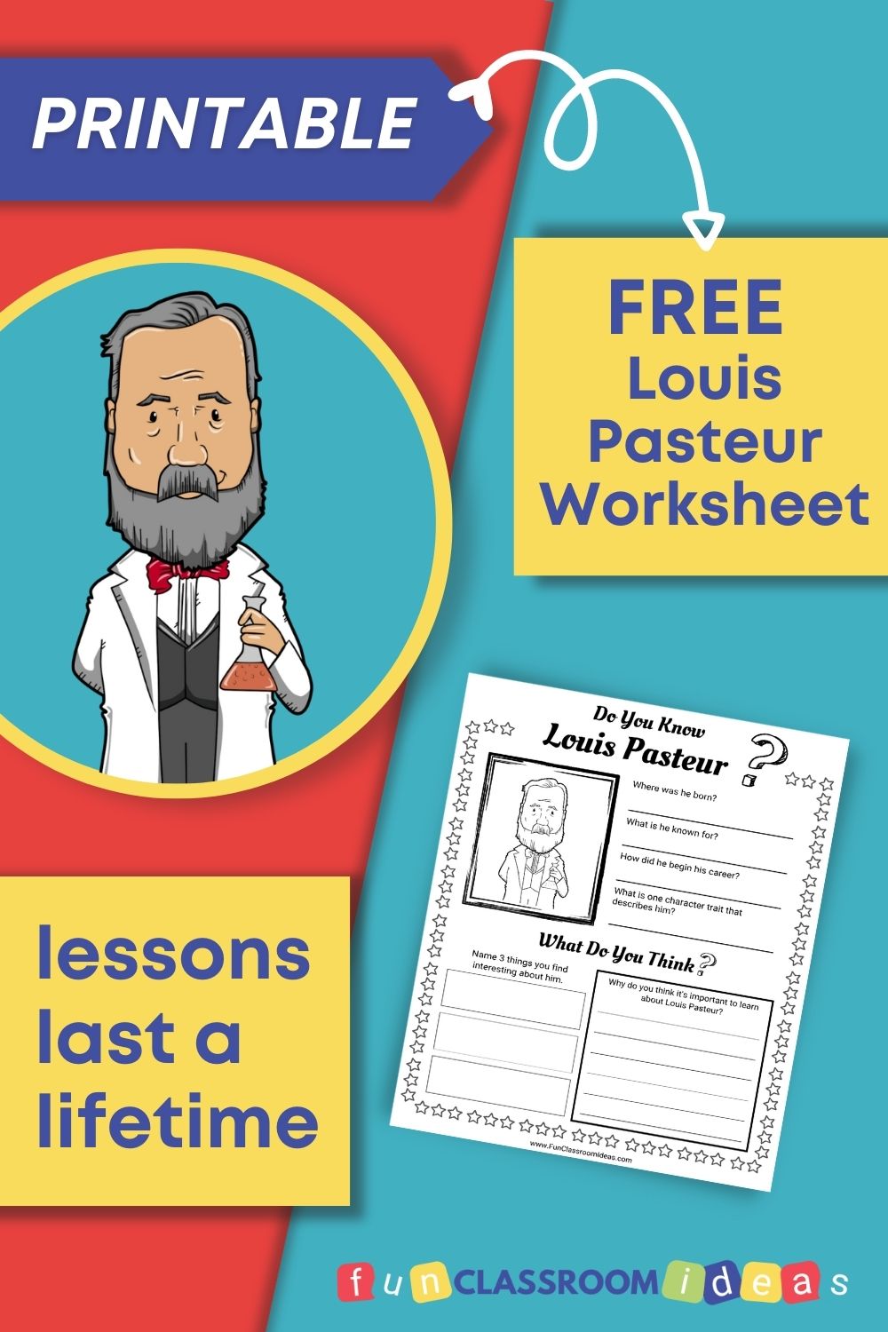 Free Louis Pasteur Worksheet - Level-Up Your Worksheets