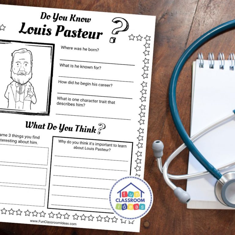 Free Louis Pasteur Worksheet - Level-Up Your Worksheets