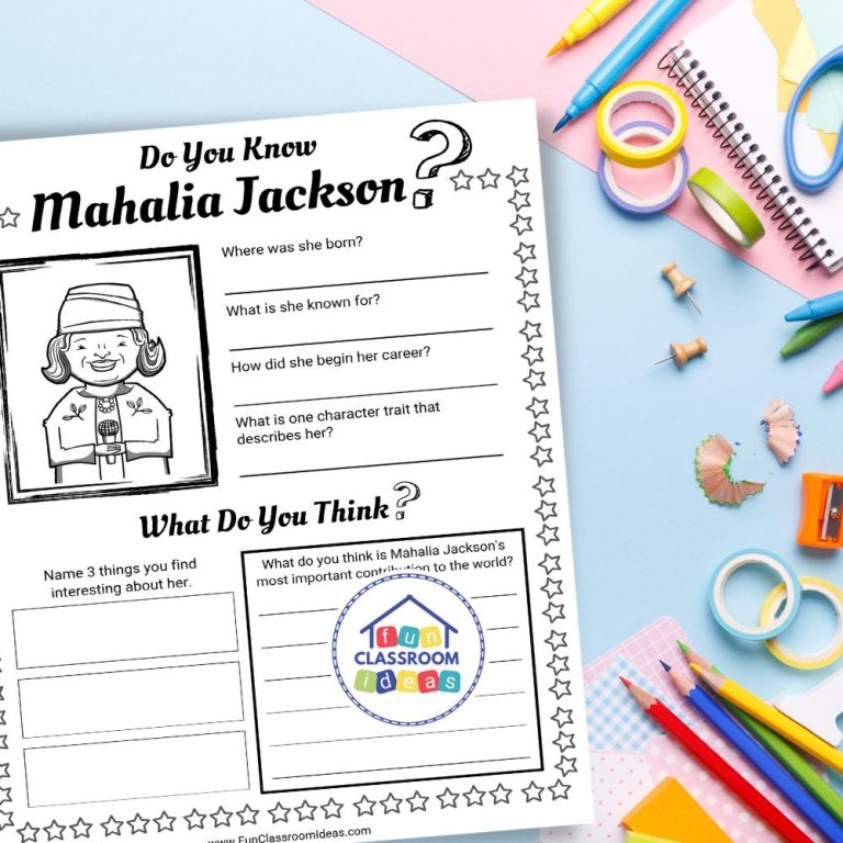 Free Mahalia Jackson Worksheet - Level-Up Your Worksheets