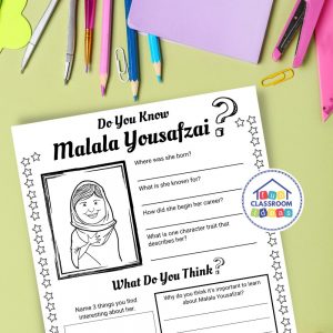 Free Malala Yousafzai Worksheet - Level-Up Your Worksheets