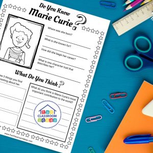 Free Marie Curie Worksheet - Level-Up Your Worksheets
