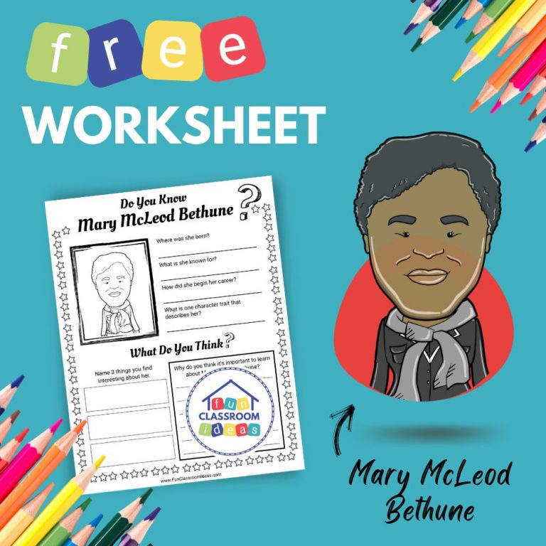Free Mary McLeod Bethune Worksheet - Level-Up Your Worksheets