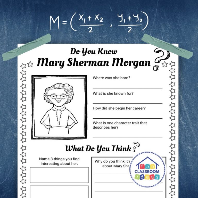 Free Mary Sherman Morgan Worksheet - Level-Up Your Worksheets
