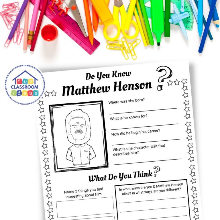 Free Matthew Henson Worksheet - Level-Up Your Worksheets