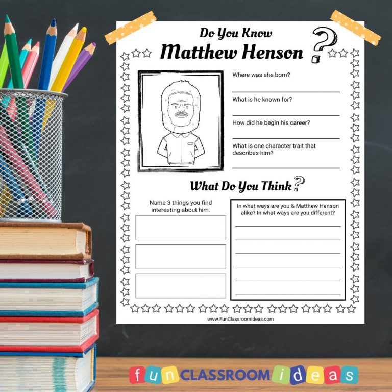 Free Matthew Henson Worksheet - Level-Up Your Worksheets