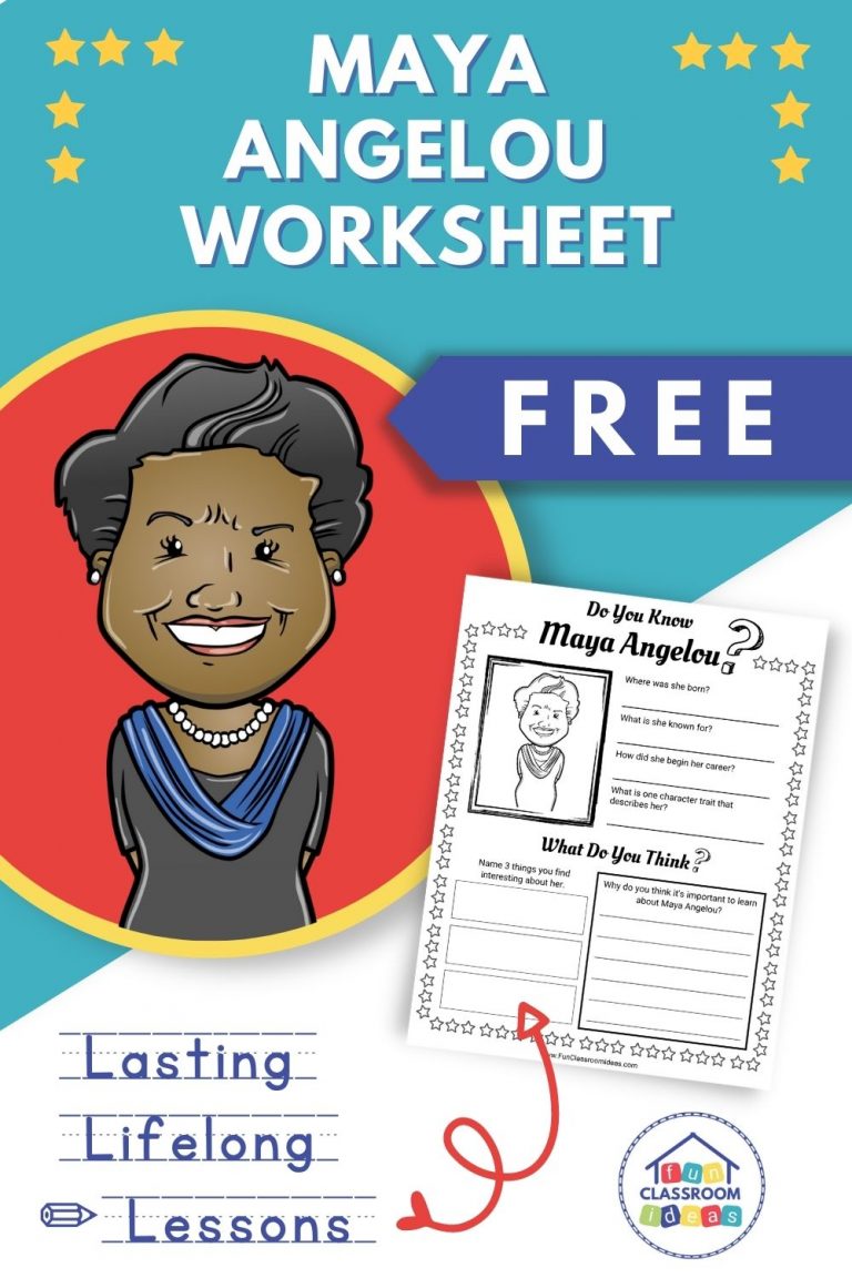 Free Maya Angelou Worksheet - A PDF To Level-Up Your Worksheets