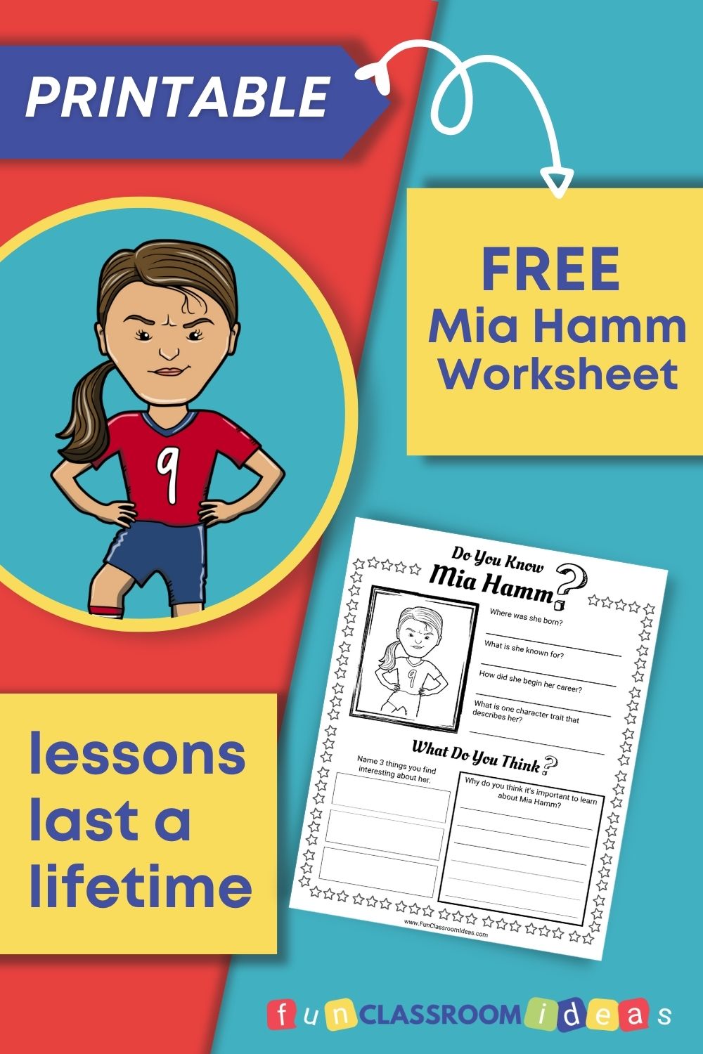 Free Mia Hamm Worksheet - Level-Up Your Worksheets