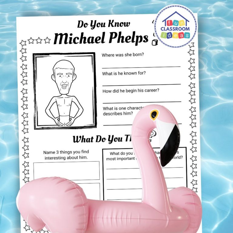 Free Michael Phelps Worksheet - Level-Up Your Worksheets