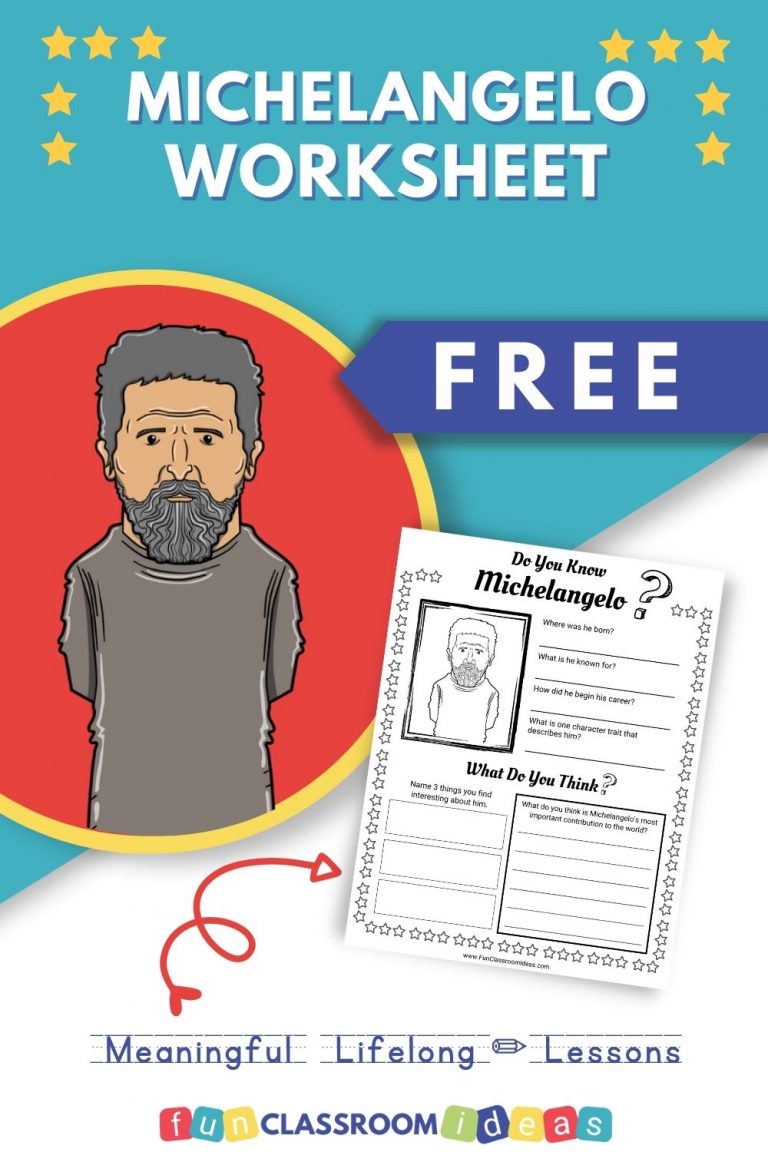 Free Michelangelo Worksheet - Level-Up Your Worksheets