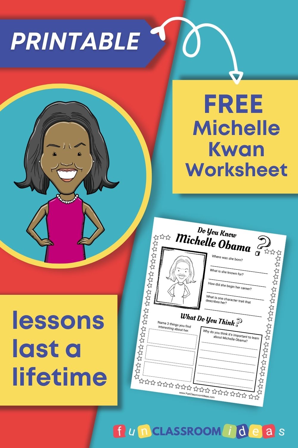 Free Michelle Obama Worksheet - Level-Up Your Worksheets