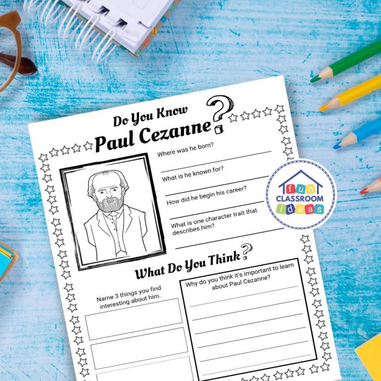 Free Paul Cezanne Worksheet - Level-Up Your Worksheets