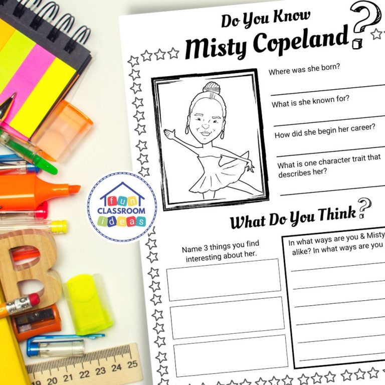 Free Misty Copeland Worksheet - Level-Up Your Worksheets