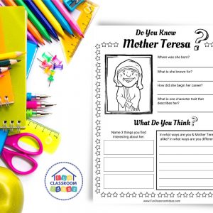 Free Mother Teresa Worksheet - Level-Up Your Worksheets
