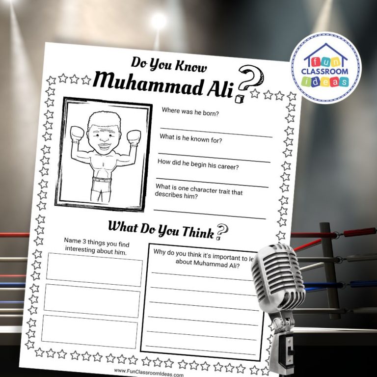 Free Muhammad Ali Worksheet - Level-Up Your Worksheets