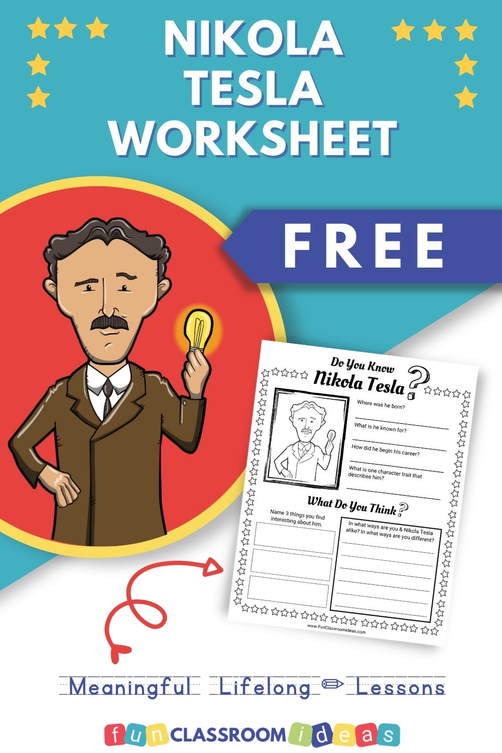 Free Nikola Tesla Worksheet - Level-Up Your Worksheets