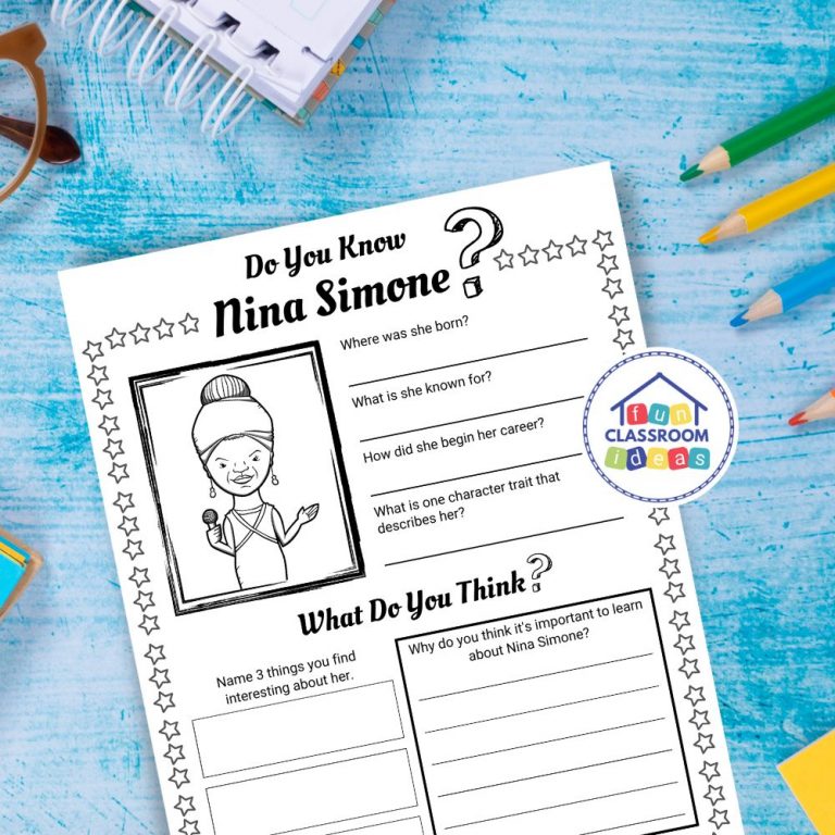 Free Nina Simone Worksheet - Level-Up Your Worksheets