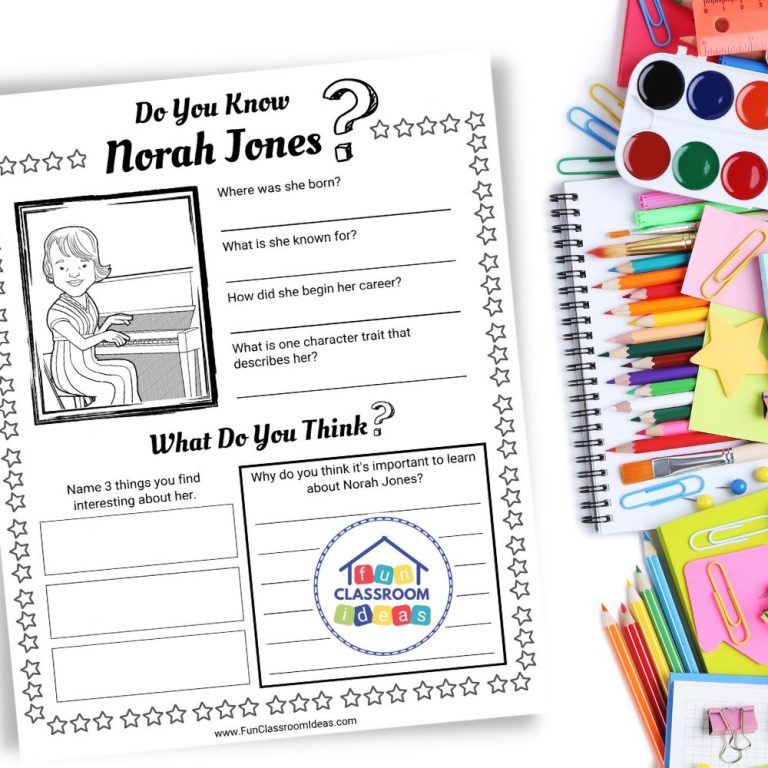 Free Norah Jones Worksheet - Level-Up Your Worksheets
