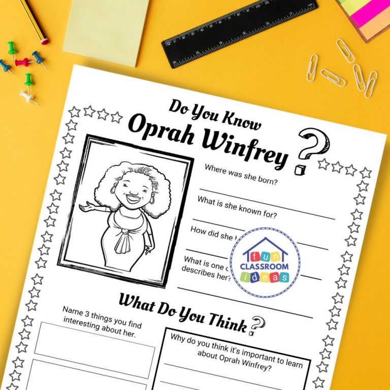 Free Oprah Winfrey Worksheet - Level-Up Your Worksheets
