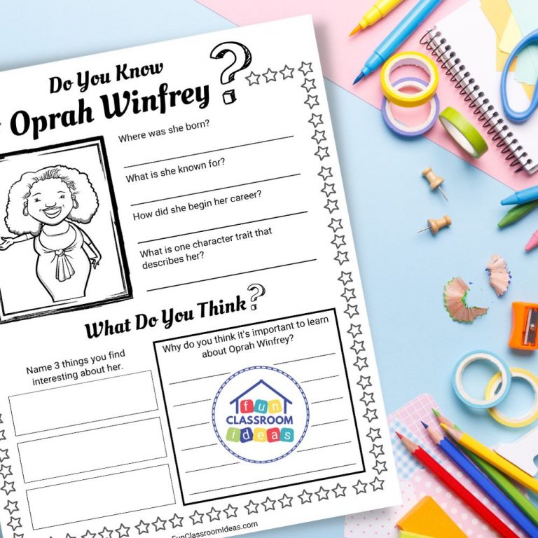 Free Oprah Winfrey Worksheet - Level-Up Your Worksheets