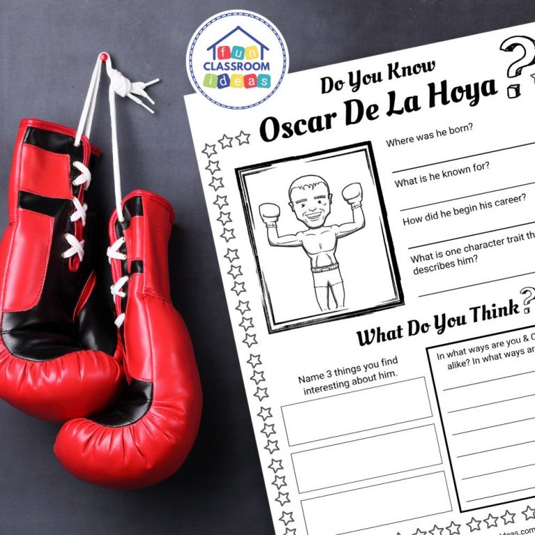 Free Oscar De La Hoya Worksheet - Level-Up Your Worksheets