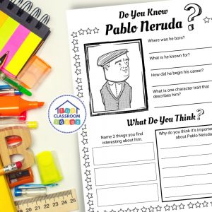Free Pablo Neruda Worksheet - Level-Up Your Worksheets