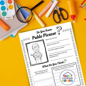 Free Pablo Picasso Worksheet - Level-Up Your Worksheets