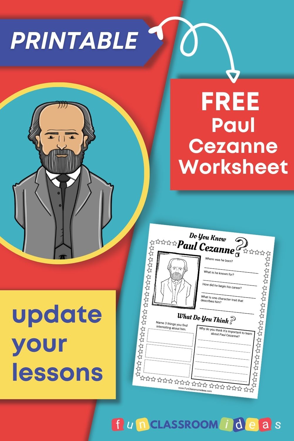 Free Paul Cezanne Worksheet - Level-Up Your Worksheets