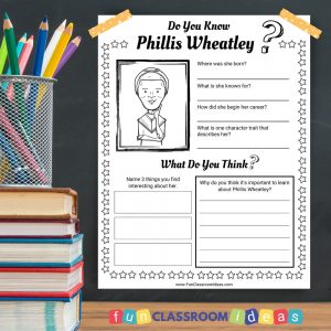 Free Phillis Wheatley Worksheet - Level-Up Your Worksheets