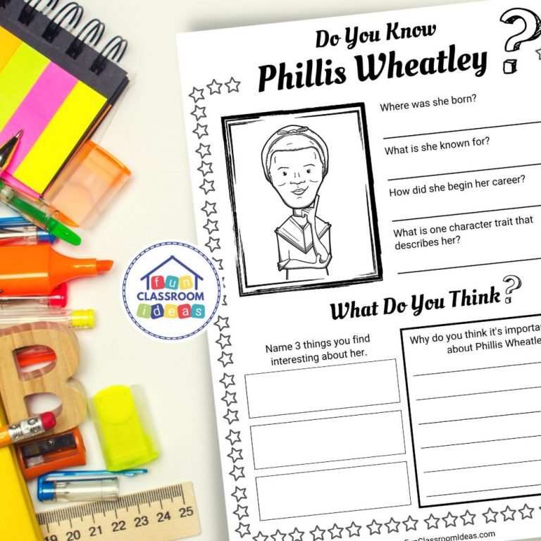 Free Phillis Wheatley Worksheet - Level-Up Your Worksheets