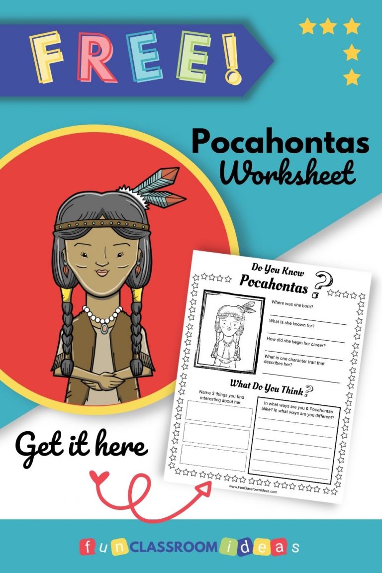 Free Pocahontas Worksheet - Level-Up Your Worksheets