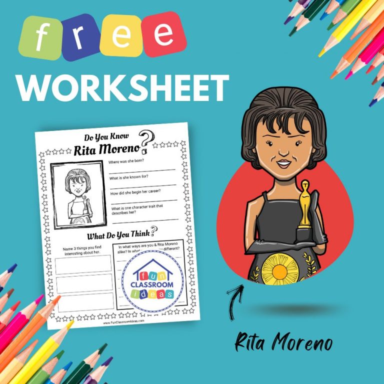 Free Rita Moreno Worksheet - Level-Up Your Worksheets