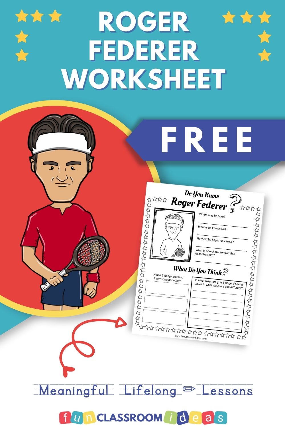 Free Roger Federer Worksheet - Level-Up Your Worksheets