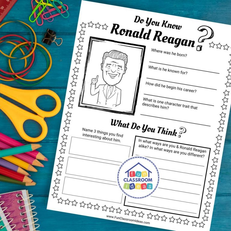 Free Ronald Reagan Worksheet - Level-Up Your Worksheets