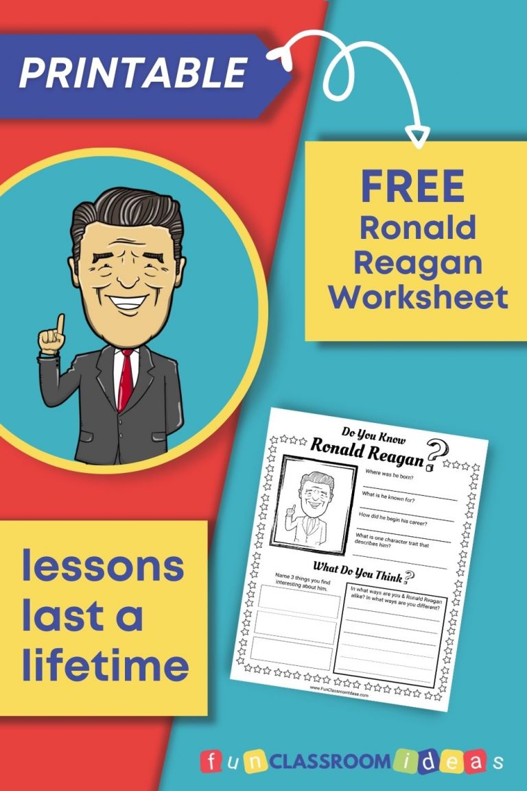 Free Ronald Reagan Worksheet - Level-Up Your Worksheets