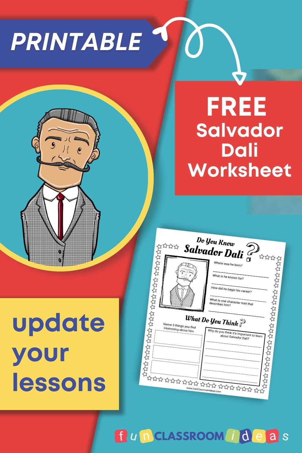 Free Salvador Dali Worksheet - Level-Up Your Worksheets