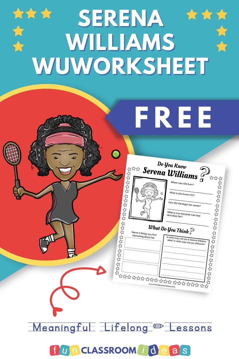 Free Serena Williams Worksheet - Level-Up Your Worksheets