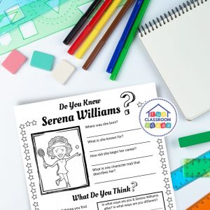 Free Serena Williams Worksheet - Level-Up Your Worksheets