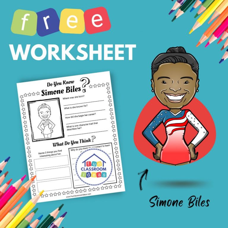 Free Simone Biles Worksheet - Level-Up Your Worksheets