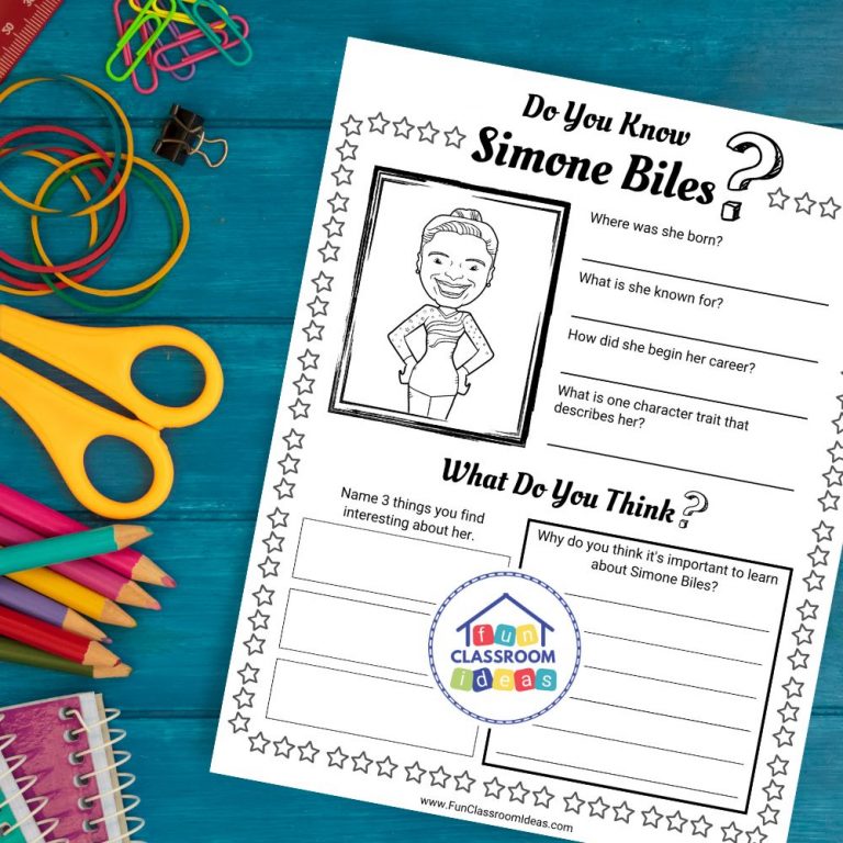 Free Simone Biles Worksheet - Level-Up Your Worksheets