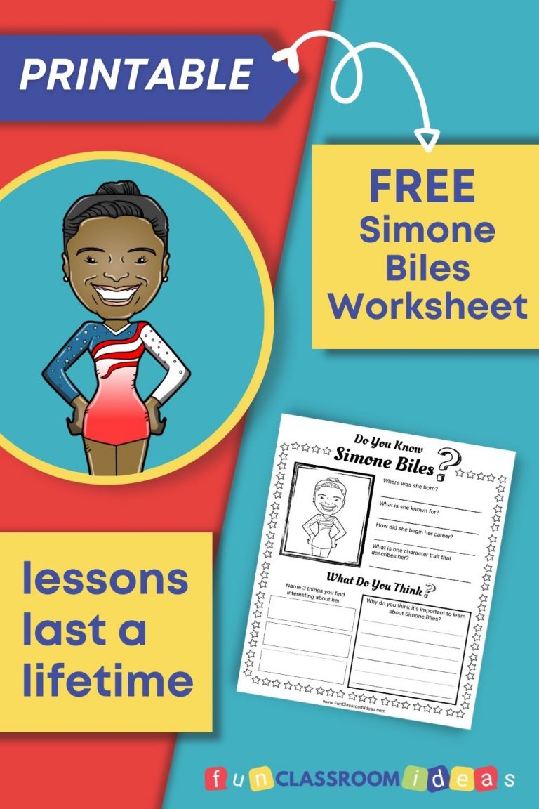 Free Simone Biles Worksheet - Level-Up Your Worksheets